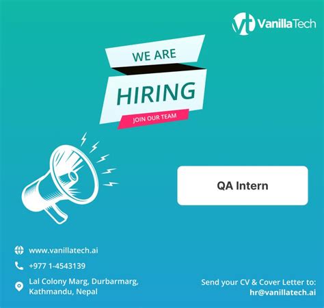 Hiring Qaintern Qa Fintechjobs Internshipopportunities Vtech Vanilla Tech