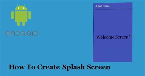 How To Create Welcome Screen Splash Screen In Android Studio Images