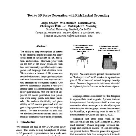 Text To 3d Scene Generation With Rich Lexical Grounding Acl Anthology