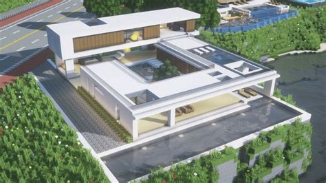 Minecraft Tutorial Modern House Gracium Modern City 35 Youtube