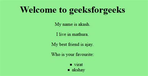 Jquery Selector Geeksforgeeks