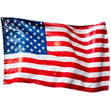 A Weathered And Worn American Flag Billowing In The Wind Showing The