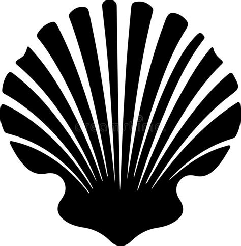 Bivalve Black Silhouette Generative Ai Stock Vector Illustration Of