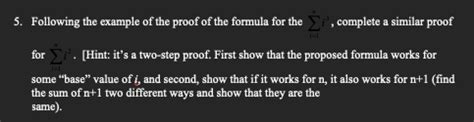 Solved Following The Example Of The Proof Of The Formula Chegg