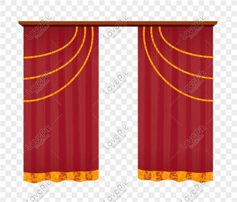 손으로 그린 빨간 커튼 그림 Png 일러스트 무료 다운로드 Lovepik
