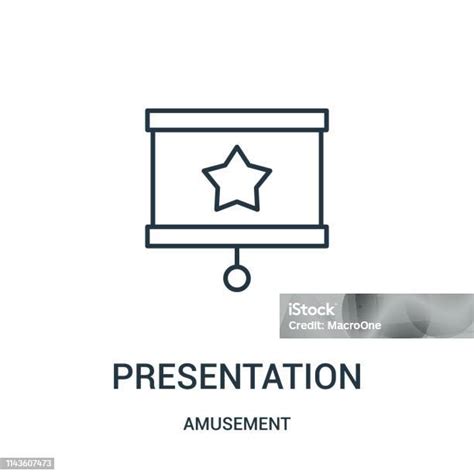 從娛樂收藏的演示圖示向量細線呈現大綱圖示向量插圖向量圖形及更多人圖片 人 商務 圖 Istock