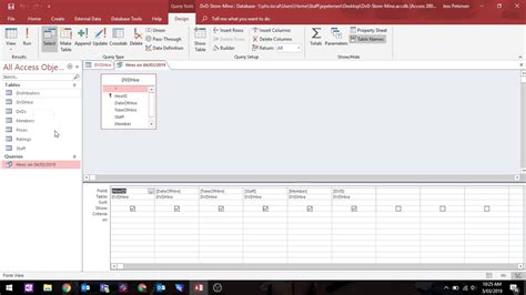 Ms Access Query Exactly This Date Youtube