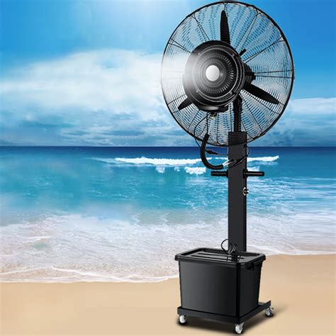 Buy Water Tank Misting Fan Heavy Duty Industrial Pedestal Fan Outdoor