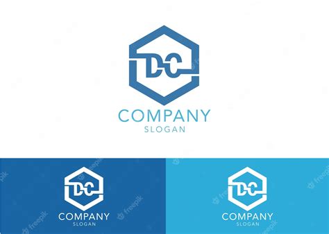 현대 모노그램 초기 편지 Dc 로고 디자인 서식 파일 프리미엄 벡터