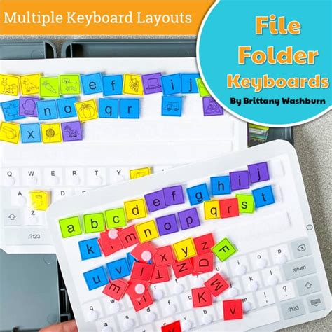 Unplugged Keyboard Practice File Folder Typing Skills Activities