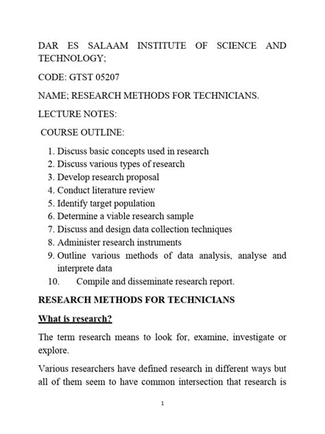 Research Methods Teaching Notes Download Free Pdf Hypothesis Sampling Statistics