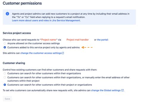 Limit Jira Service Management Visibility To Customers On Portal Jira Atlassian Documentation