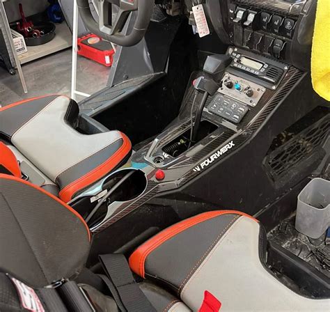 Fourwerx Carbon Fiber Front Center Console Jagged X Offroad