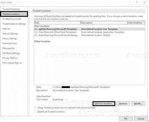Fix Word Experienced An Error Trying To Open The File AvoidErrors