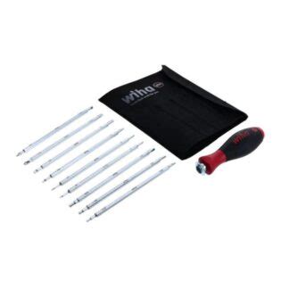 Wiha 28199 Drive Loc Vi Combination Double Ended Screwdriver Blade Set