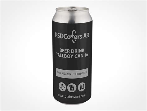 View Design Ideas On This White Label Tallboy Beer Can Mockup 16
