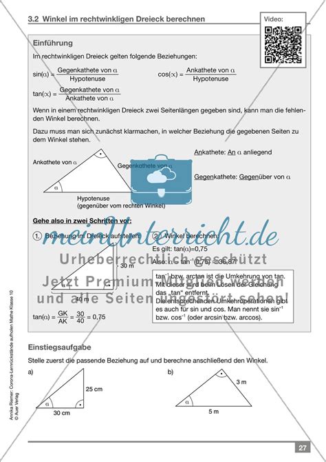 Trigonometrie Meinunterricht