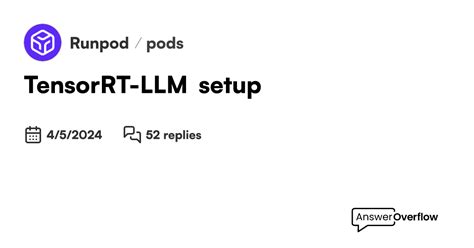 Tensorrt Llm Setup Runpod