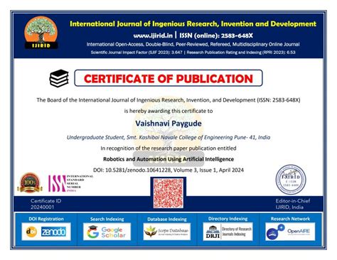 My Research Paper On Robotics And Automation Gets Publication