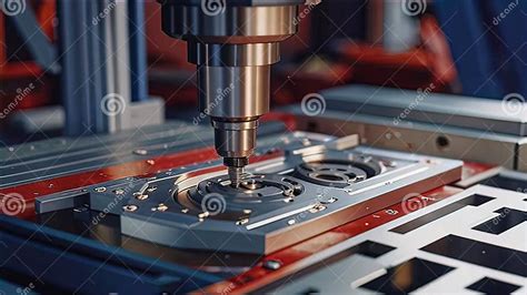 Processing A Metal Workpiece On A Cnc Milling Machine Working In A