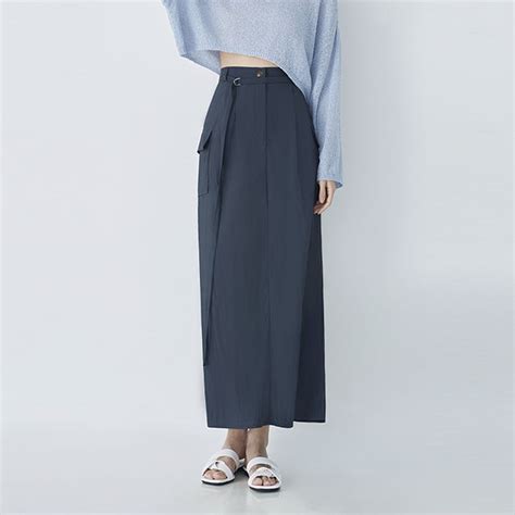 리틀마켓 라스트원 세일 바스락 벨트 H라인 나일론 아노락 카고 롱스커트 Ke24b3 치마 롱 긴 나일론 화이트 블랙 베이지 네이비 썸머 캐쥬얼 데일리 여행 바캉스 휴양지