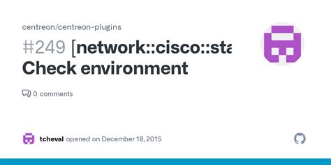 Network Cisco Standard Snmp Plugins Check Environment Issue Centreon Centreon