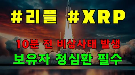 리플 비상사태 발령 Youtube