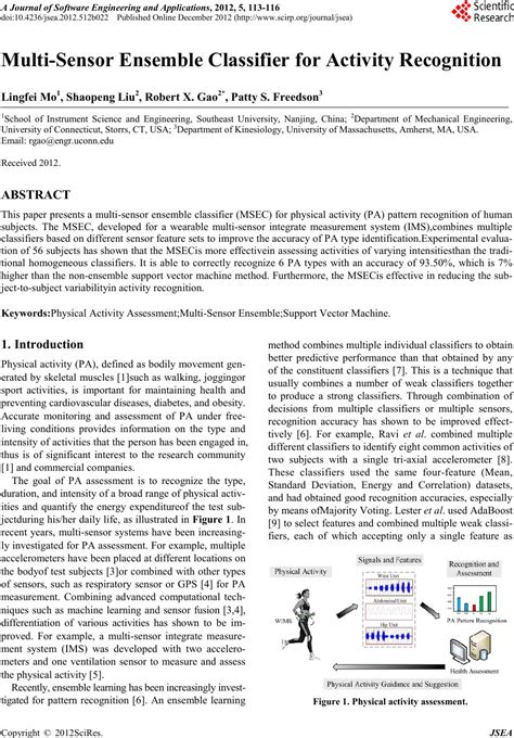 Multi Sensor Ensemble Classifier For Activity Recognition
