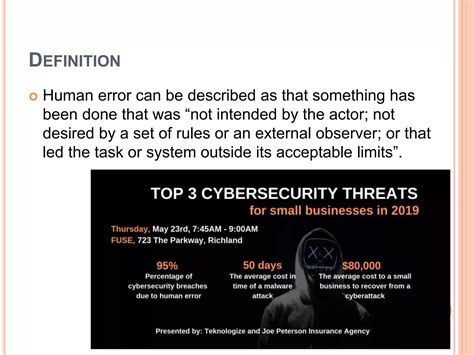 Human Error Data Breachescyber Security Pptx Internet Computing