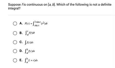 solved suppose fis continuous on [a b] which of the