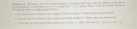 Solved Problem 3 20 ﻿points Let P ﻿be A Prime Number It