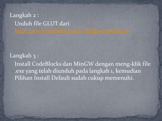 Instalasi Opengl Glut Ppt