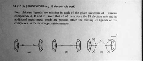 1410 Pts Showwork 0 0 18 Alactron Rulo Work Four Chlorine Ligands Ure Missing Euch Of The Given
