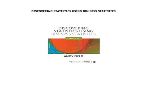 Discovering Statistics Using Ibm Spss Statistics Pdf