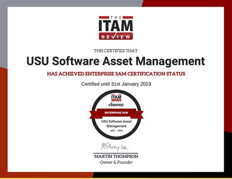 Usu Software Asset Management Certification Enterprise Sam The Itam Review