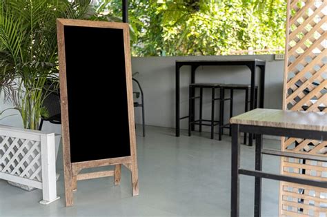Premium Photo Chalkboard Menu Sign Mockup Copy Space Restaurant Sidewalk Chalkboard Sign Board
