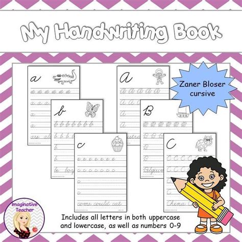 My Handwriting Book Zaner Bloser Font Cursive Handwriting Books