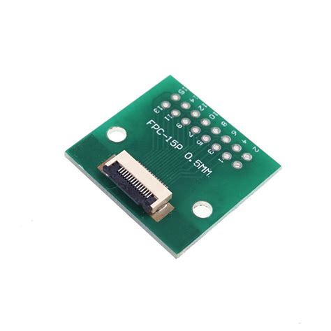 Fpc Ffc 15 Pin Adapter 0 5 Mm To 2 54 Mm X 2 54 Mm Pitch Through Hole Dip Pcb Adapter Converter