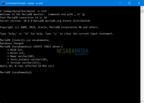 Panduan Cara Membuat Database Di Cmd Windows Pemula