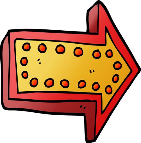 Cartoon Doodle Arrow Pointing Direction 12201235 Vector Art At Vecteezy