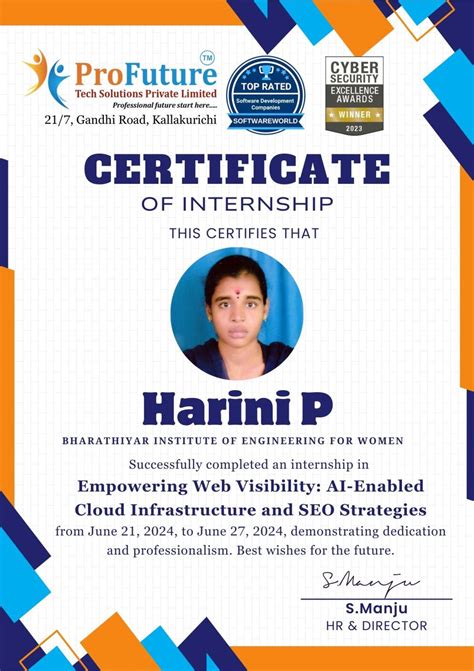 Harini P Posted On Linkedin