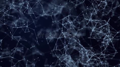 Moving Connecting Particles Complex Structure Abstract Animated Background Stock Video Video