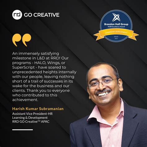 Harish Kumar Subramanian On Linkedin Rrd Go Creative