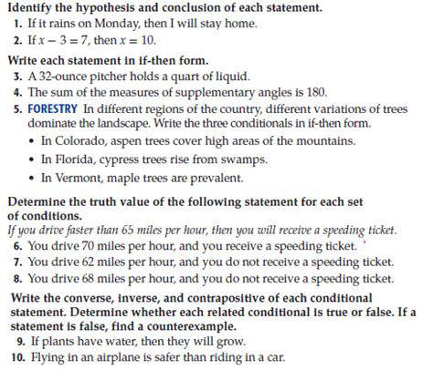 Geometry 8 Conditional Statements