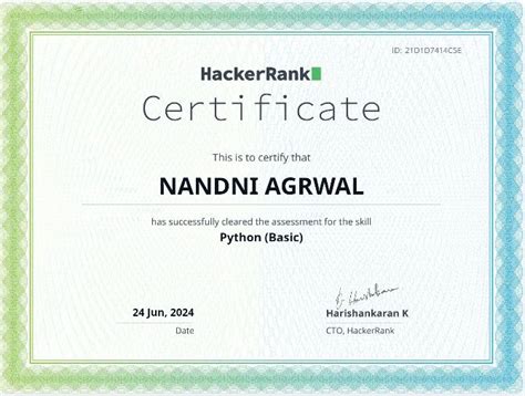 Nandni Agrwal On Linkedin Hackerrank Python Programming Hackerrank