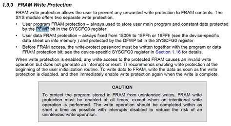 Ccsmsp430fr2633 Fram Example Doesnt Make Sense To Me Msp Low Power Microcontroller Forum