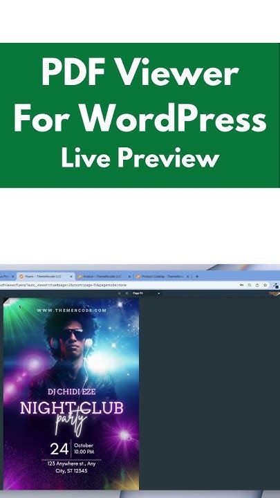 Pdf Viewer For Wordpress Live Preview Shorts Wordpress Ebook Restaurant Youtube