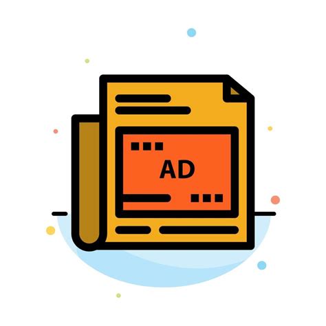 Newspaper Ad Paper Headline Abstract Flat Color Icon Template 15691297 Vector Art At Vecteezy