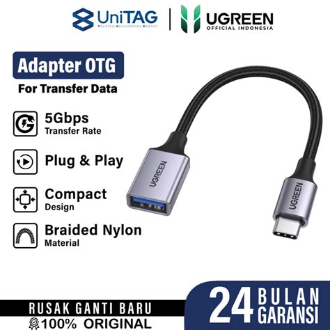 Jual Ugreen Kabel Otg Usb C To Usb A Male Female Converter Charging Data Transfer Cable