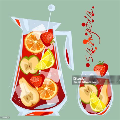 전통 스페인 음료 Sangria 상그리아에 대한 스톡 벡터 아트 및 기타 이미지 상그리아 과일 벡터 Istock